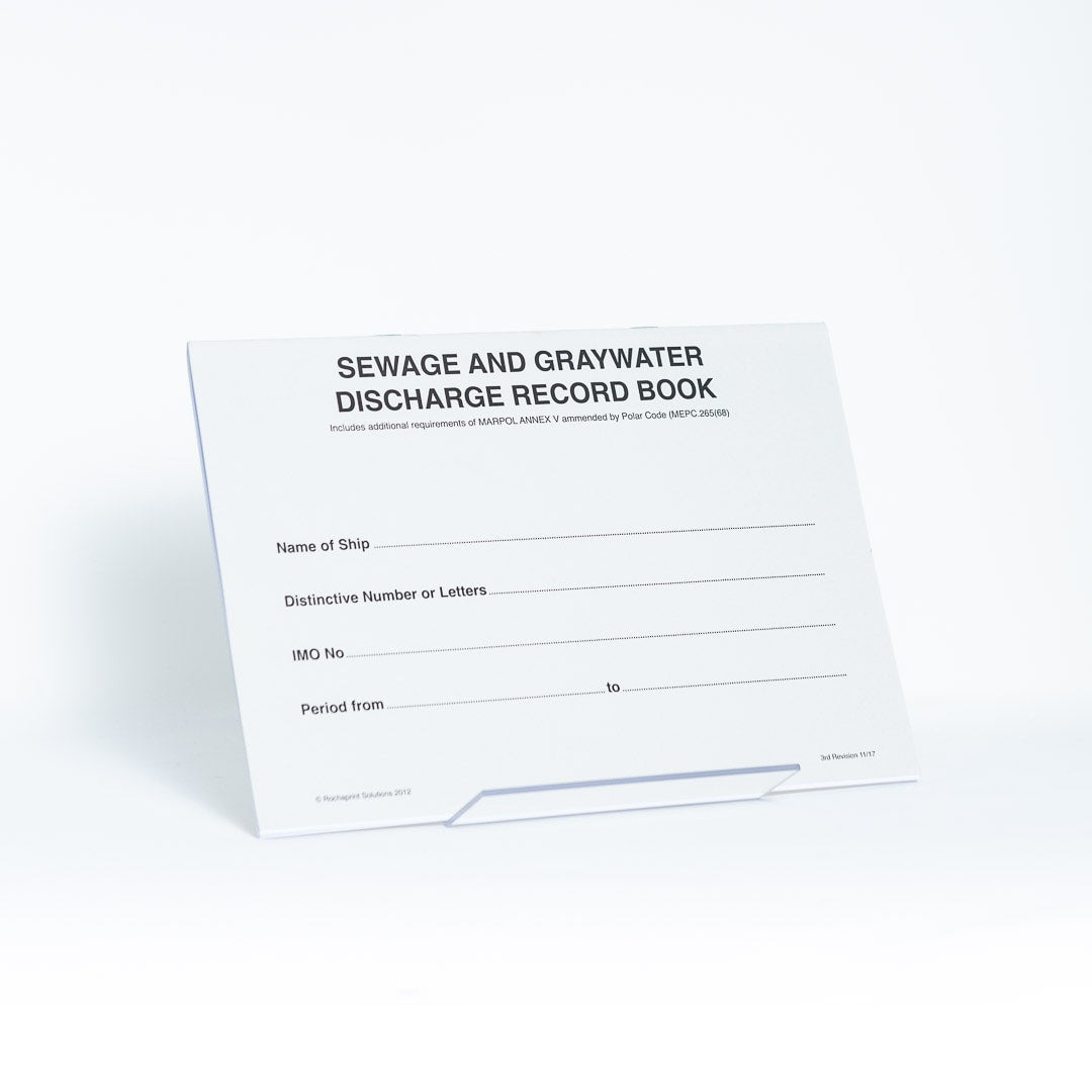 Sewage And Graywater Discharge Record Book, LB069– Shopataos