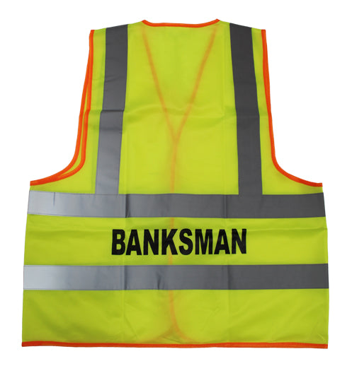 Reflective Jacket/Work Vest, "Banksman", Yellow Colour– Shopataos